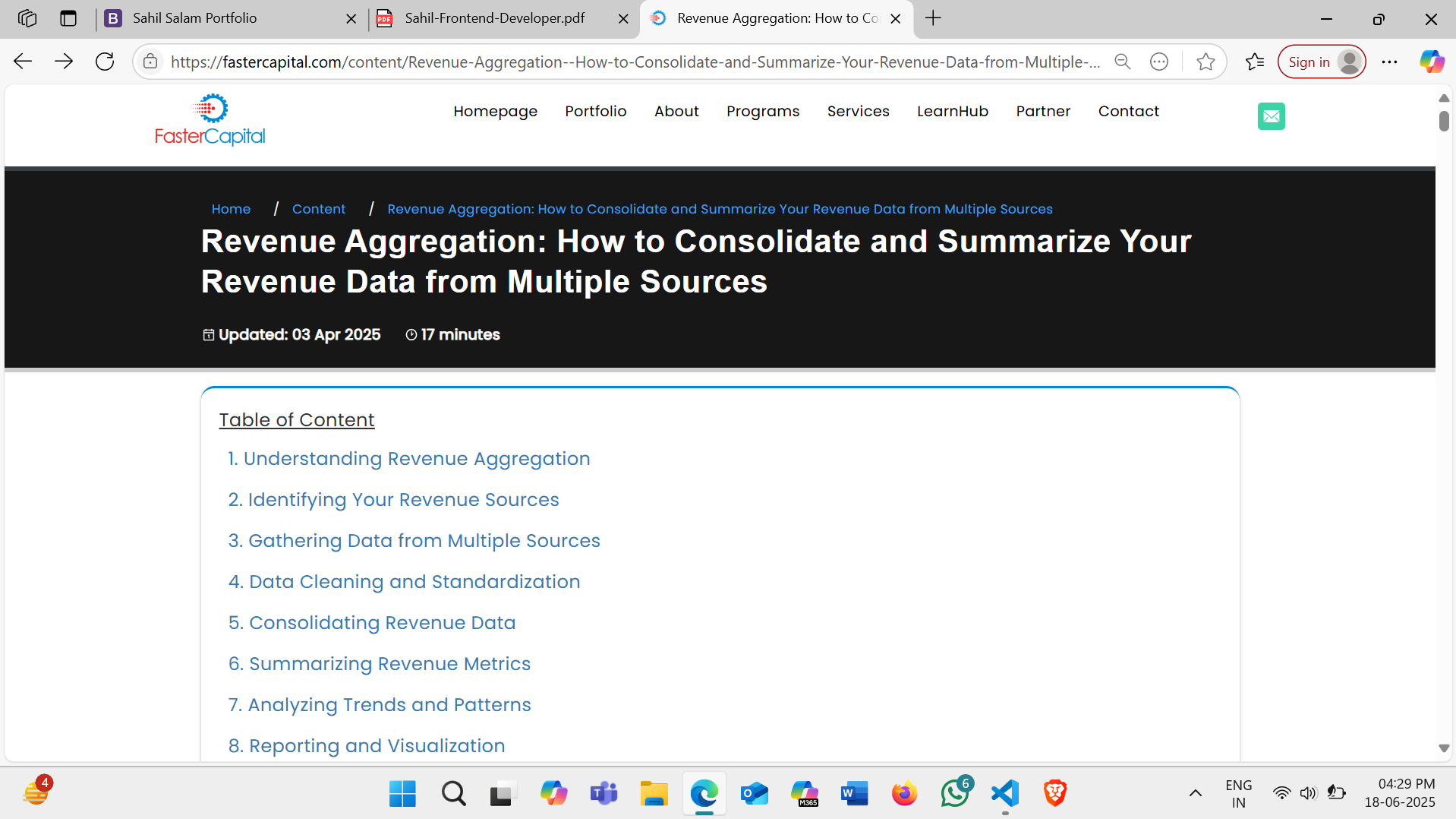 Sahil Frontend Developer Portfolio